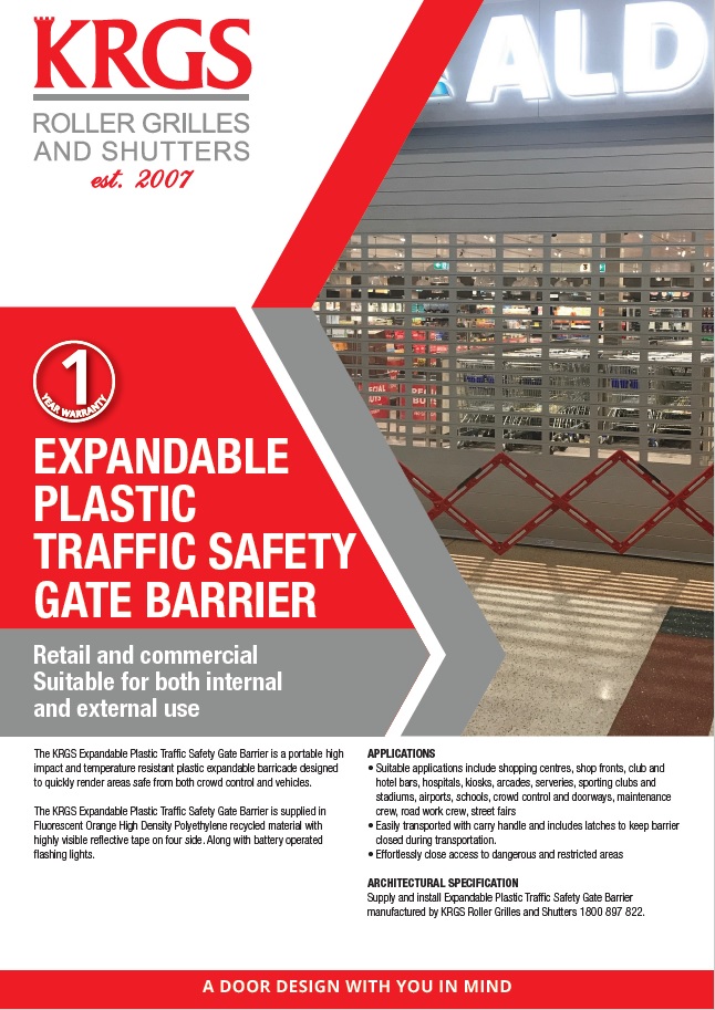 Expandable Plastic Traffic Safety Gate Barrier - KRGSDoors